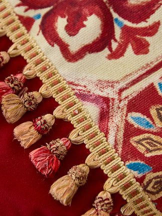 Cassius Geometric Custom Red Table Runner – NabisFabric