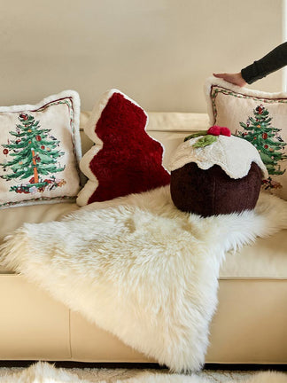 Loose Ivory Plush Wool Luxury Loveseat Sofa Cover – NabisFabric