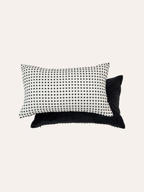 Black and White Velvet Spring Magnolia Embroidery Pillow Cover ...