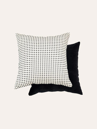 Black and White Velvet Spring Magnolia Embroidery Pillow Cover ...