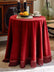 Round Velvet Red Modern Holiday Washable Banquet Tablecloth – NabisFabric